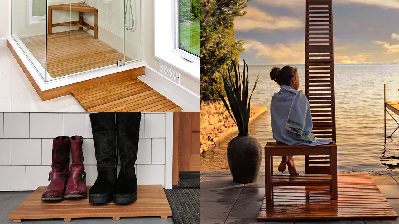 Transform Your Bathroom with Luxurious Teak Wood Shower Mats – ARB Teak ...