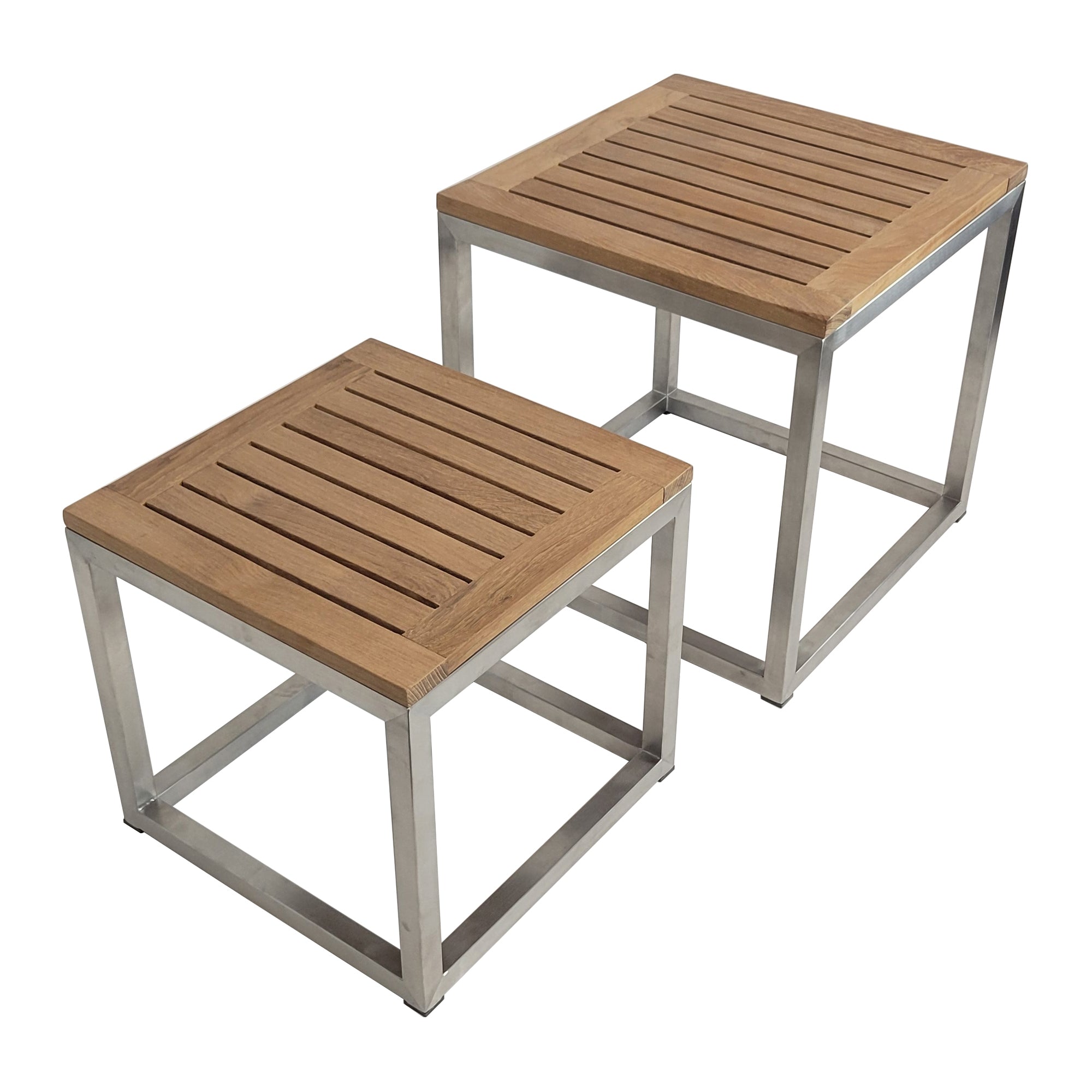 Teak Nesting Side Tables Alea - Set of 2 – ARB Teak & Specialties - USA