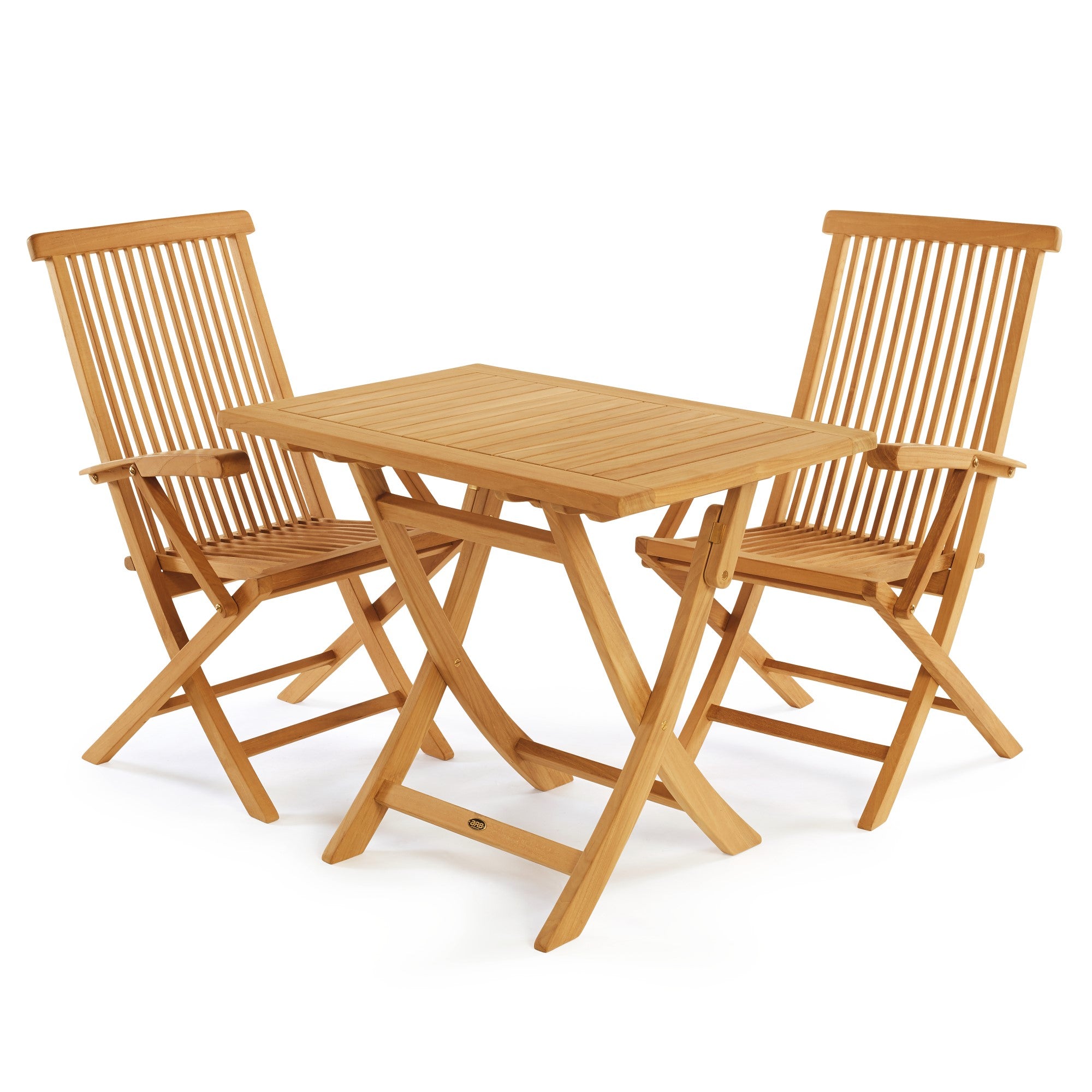 SET568-534 - Asia teak folding table - Rectangular 35" with 2 Klip Kla ...